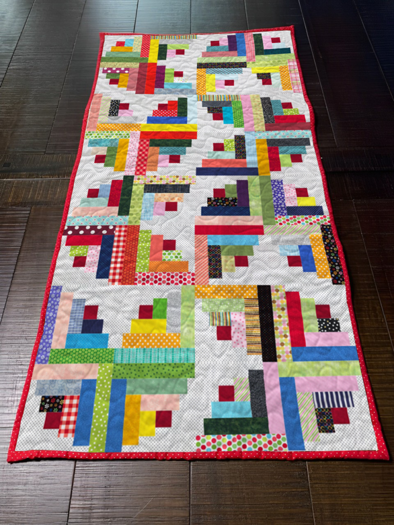Rainbow Log Cabin Dance MayLily Quilt